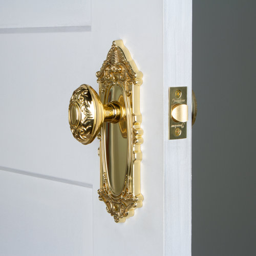 Grandeur Grande Victorian Plate Privacy with Grande Victorian Door Knob | Wayfair